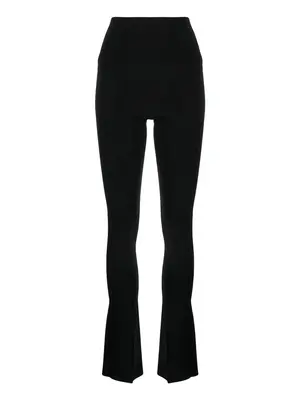 Norma Kamali Spat High-waisted Flared Leggings - Black
