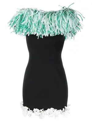 Emilio Pucci Fringe-trim Mini Dress - Black