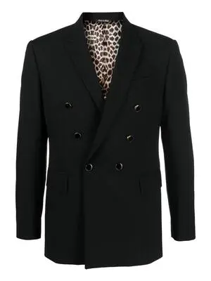 ERALDO Notched-lapel Double-breasted Blazer - Black