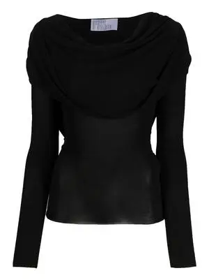 Giuseppe Di Morabito Draped-detailing T-shirt - Black