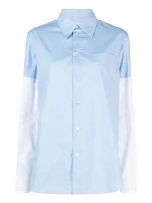 Marni Long-sleeve Cotton Shirt - Blue