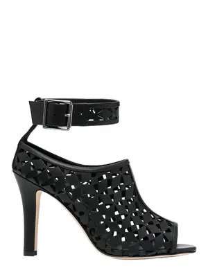 Manolo Blahnik Tingah 105mm Laser-cut Sandals - Black