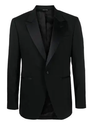 ERALDO Single-breasted Wool Blazer - Black
