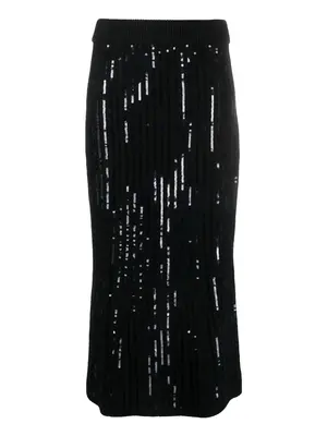 Dorothee Schumacher Sequin-embellished High-waisted Skirt - Black