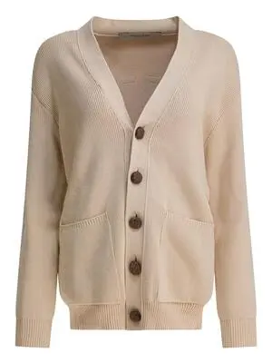 Golden Goose Golden Goose Organic Cotton Cardigan With Logo White