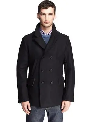 Billy Reid Bond Wool-blend Pea Coat - Black