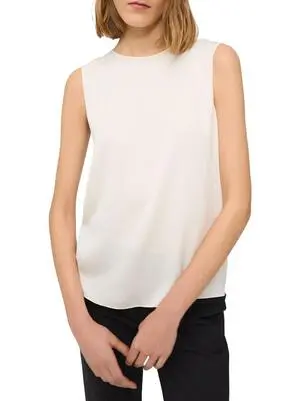 Theory Sleeveless Silk Blouse - Ivory