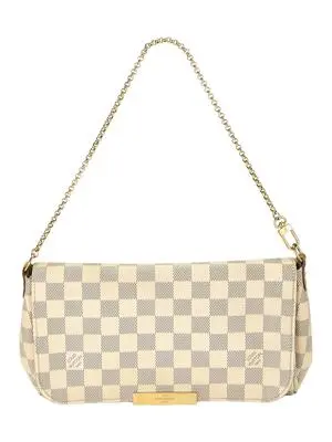 LOUIS VUITTON Damier Azur Favorite - White