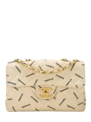 Chanel Logo Canvas Half Flap - Beige