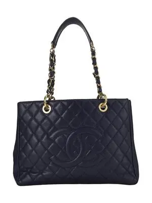 CHANEL Chanel Quilted Caviar Grand Shopping Tote