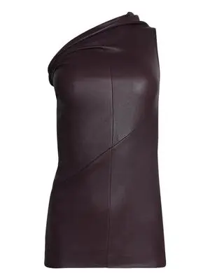 Rick Owens Athena Leather Tank Top - Amethyst