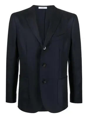 Boglioli Single-breasted Virgin Wool Blazer - Blue