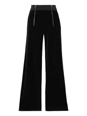 TOM FORD Zip-embellished Velour Track Pants - Black