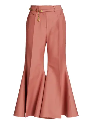 Zimmermann Cropped Flared Pants - Antique Rose