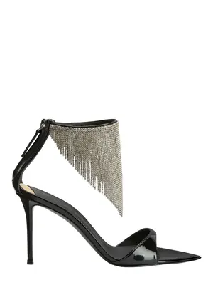 GIUSEPPE ZANOTTI 90mm Intriigo Crystal Sandals - Black