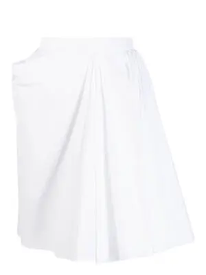 ALEXANDER MCQUEEN Alexander McQueen Draped Cotton Miniskirt