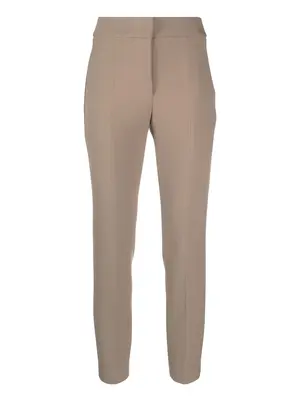 Peserico Cropped Slim-fit Trousers - Brown