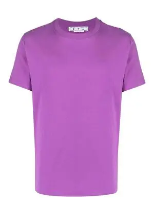 Off-White Logo-print Detail T-shirt - Purple