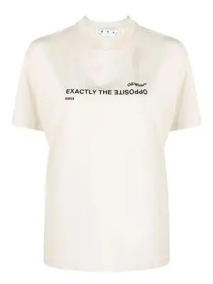 OFF-WHITE Off-White "Exactly The Opposite" Slogan Print T-Shirt