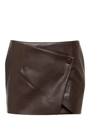 AYA MUSE Mille Wrap Miniskirt - Brown