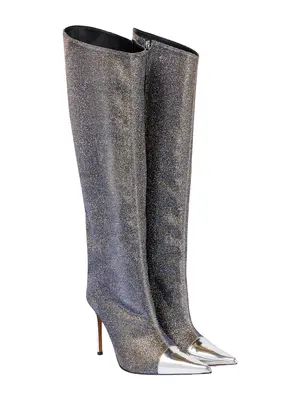 Alexandre Vauthier Metallic Knee-high Boots - Silver