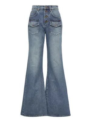 Balmain High-rise Flared Jeans - Blue