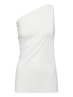 Rick Owens One-shoulder Jersey Top - White