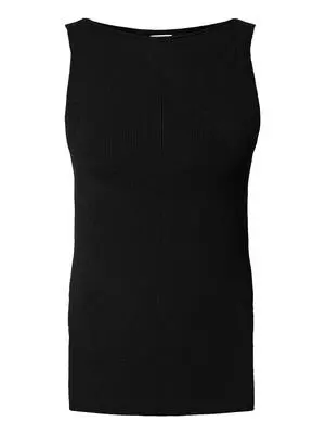 Khaite Evelyn Ribbed-knit Tank - Black