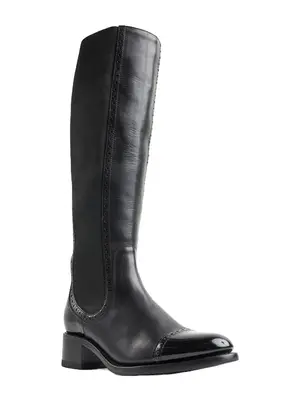 The Office Of Angela Scott Ms. Brigitte Leather Boot - Black