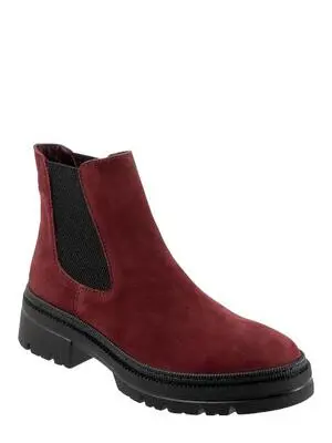 BUENO Bueno Darla Lug Chelsea Boot Dark Red Nubuck