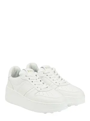 TOD'S Leather Platform Sneakers - White