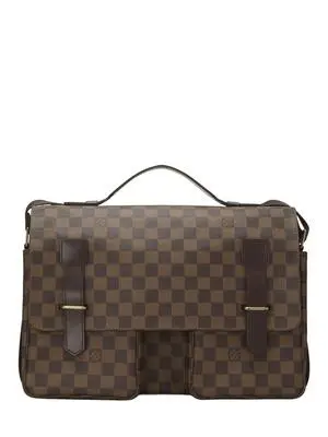 LOUIS VUITTON Damier Ebene Broadway Messenger Bag - Brown
