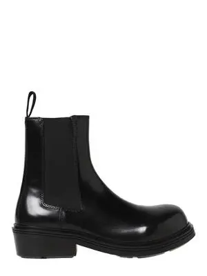 Bottega Veneta Fireman Brushed Leather Ankle Boots - Black