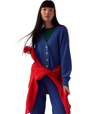 Free People Hailee Cardi Set Lapis Lazuli