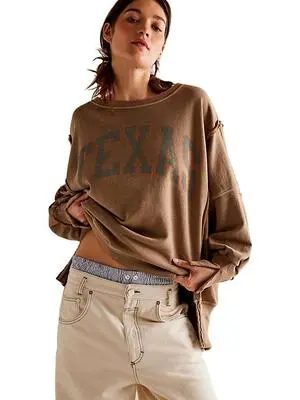 Free People We The Free Graphic Camden Pullover - Texas