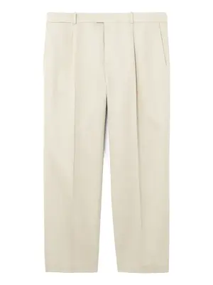 Cos Pleated Straight-Leg Pants Beige