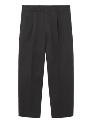 Cos Pleated Straight-Leg Pants Black