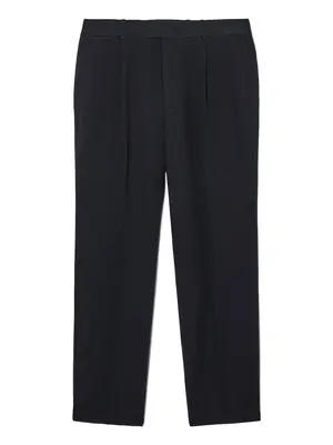 Cos Pleated Straight-Leg Pants Blue