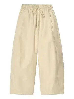 Cos Elasticated Barrel-Leg Trousers Beige