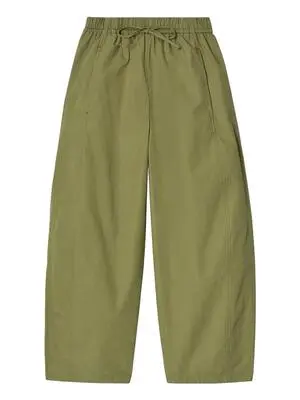 Cos Elasticated Barrel-Leg Trousers Green