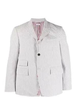 Thom Browne Seersucker Blazer - Grey
