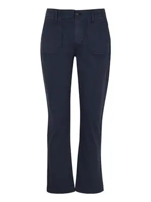 Paige Mayslie Cropped Straight-leg Jeans - Navy