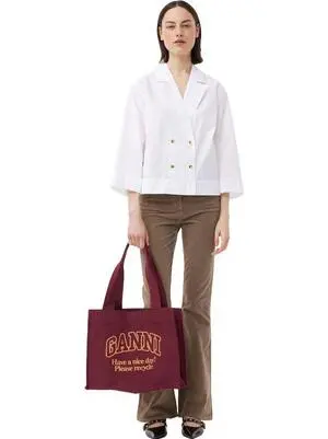 GANNI Burgundy Tech Backpack Syrah