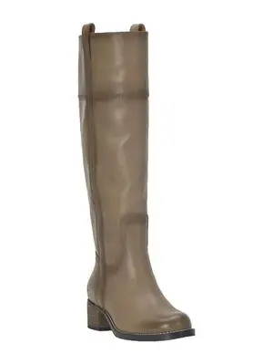 Lucky Brand Hibiscus Knee High Leather Boots - Silver Cloud Sumhaz