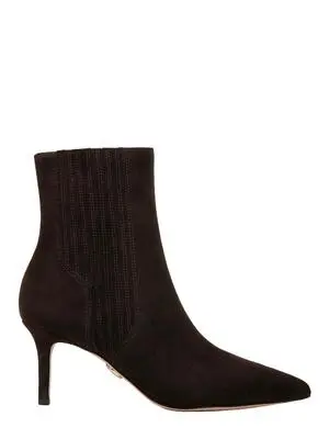 Veronica Beard Lisa Suede Ankle Boots Espresso