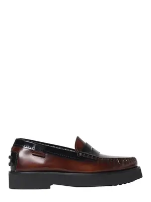TOD'S Brushed Leather Moccasins - Brown
