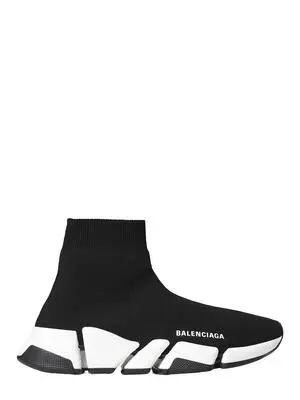 Balenciaga Speed 2.0 Sneakers In Recycled Stretch Knit - Black