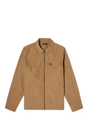 Fred Perry Zip Overshirt - Shaded Stone