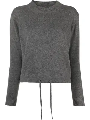LISKA Cashmere Drawstring-hem Jumper - Grey