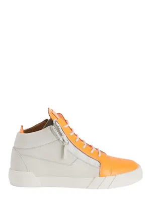 GIUSEPPE ZANOTTI Frankie Leather Sneakers - Orange